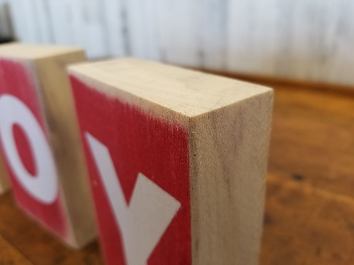 JOY Wooden Block, Wood Joy Sign for Home Decor, Wooden Joy Block ...