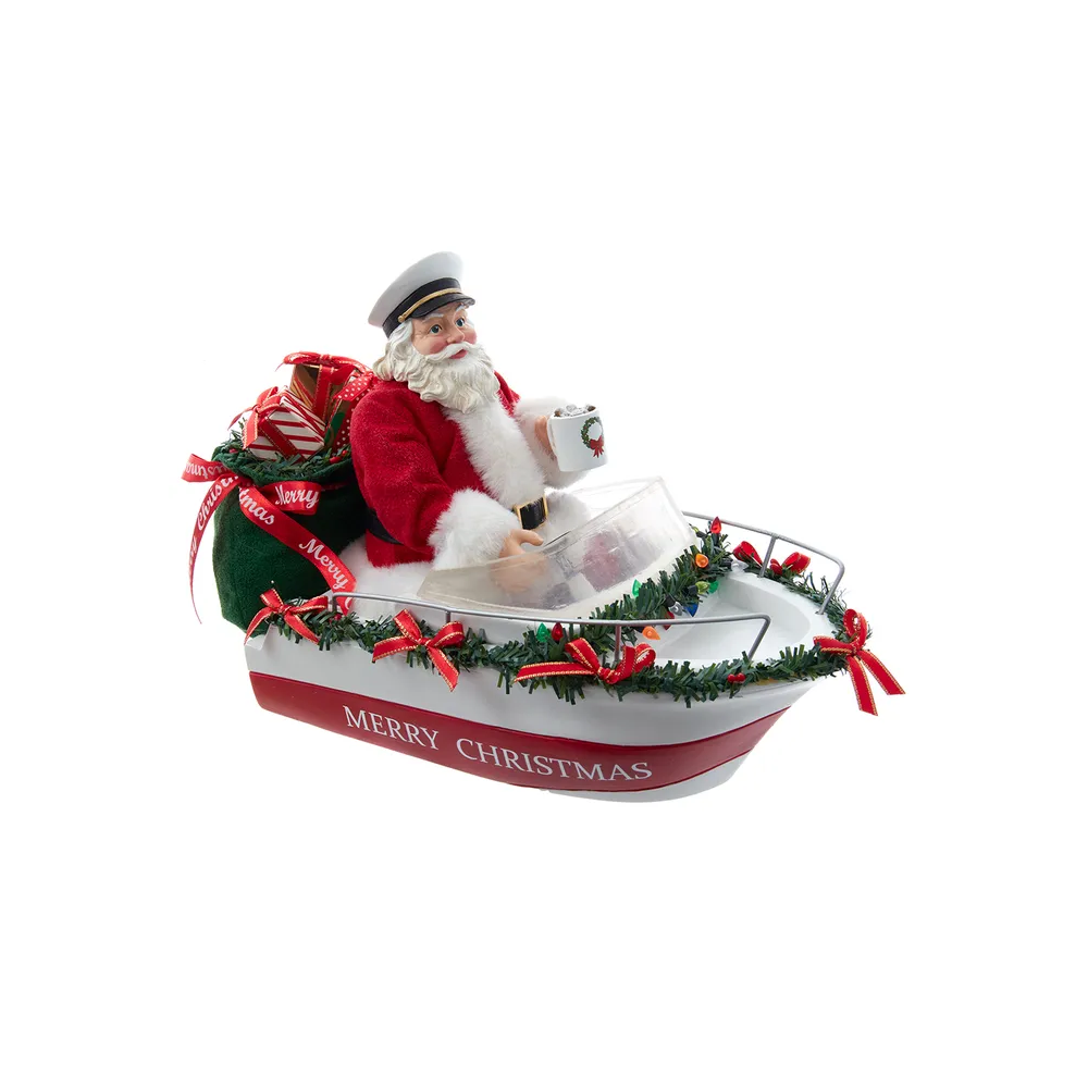 Boat Captain Santa, Nautical Christmas Decoration, Holiday Decor ...