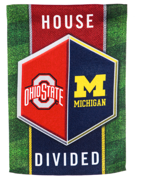 Michigan Divided House Garden Flag, Michigan vs. Ohio State Double ...
