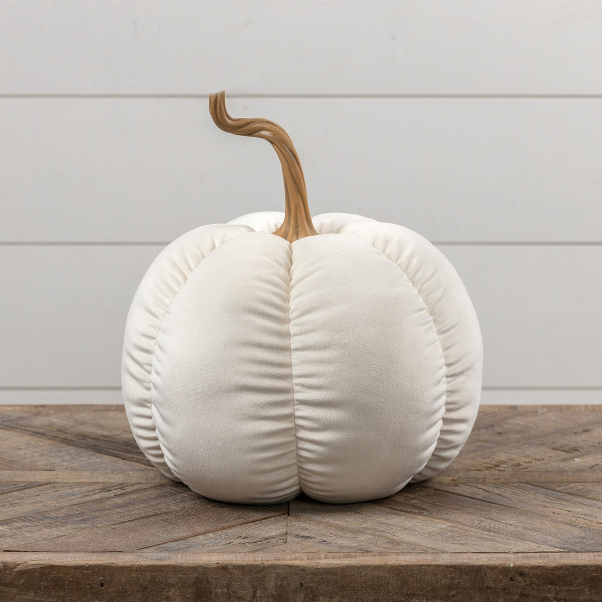Off White Fabric Pumpkin, Thanksgiving Holiday Artificial Pumpkin ...