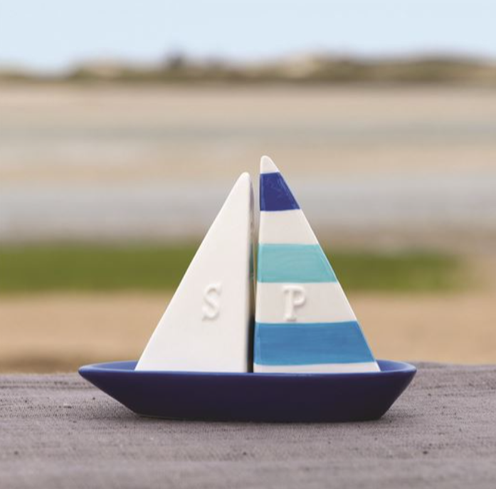 Nautical Sailboat Salt And Pepper Shaker, Decorative Coastal Boat Lover ...