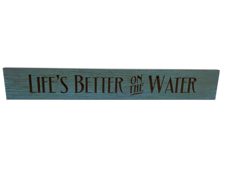 USA Life Is Better On The Water Routed Barnwood Sign, Nautical ...