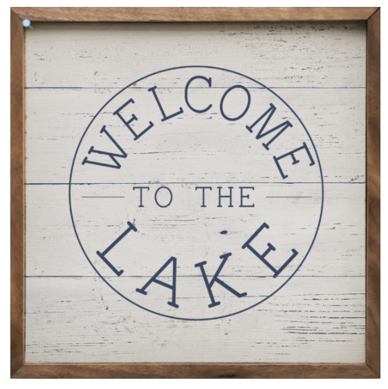 Welcome To The Lake Circle, Lake House Inspired, Decorative Wooden ...