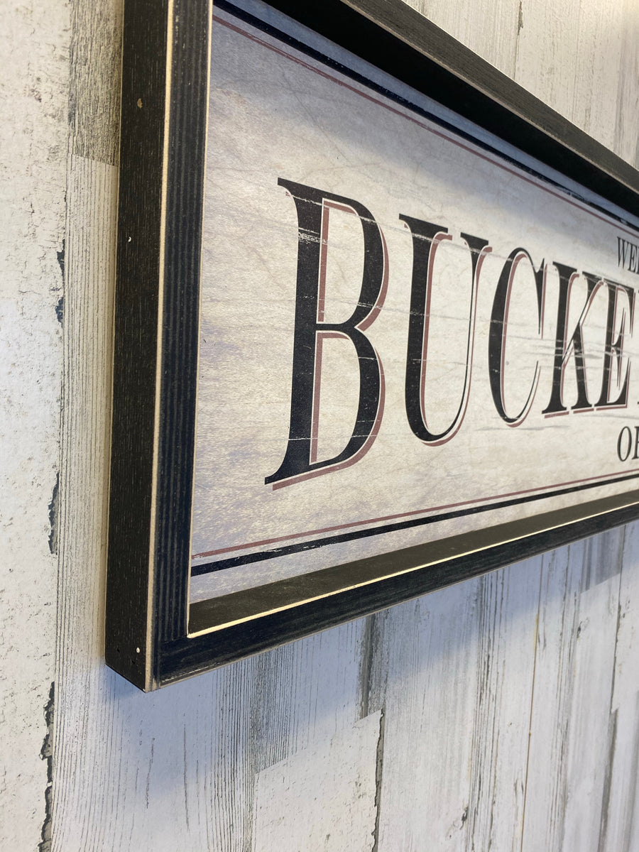 Welcome to Buckeye Lake Sign, Lake House Inspired, Vintage Decorative ...
